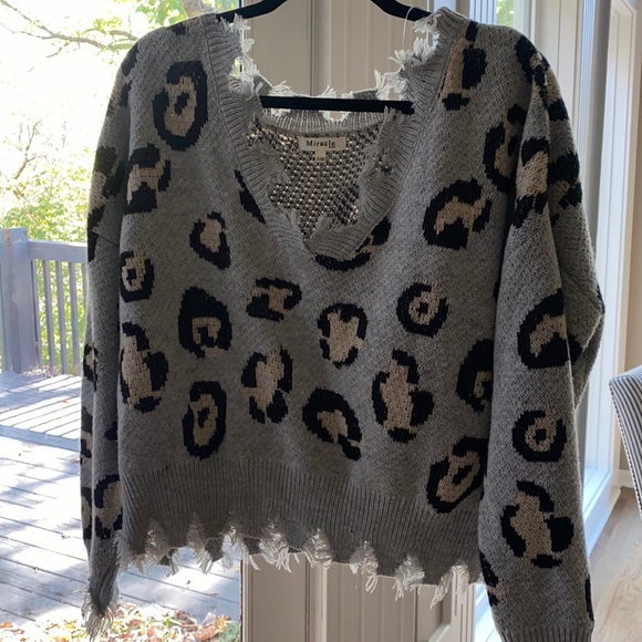 Miracle | Sweaters | Darling Spotted Distressed Sweater | Poshmark